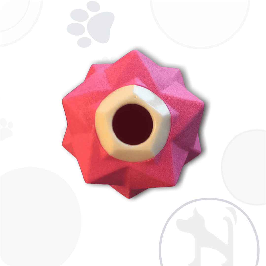 Aussie Dog Monster Treat Ball Interactive Dog Toy - Pink